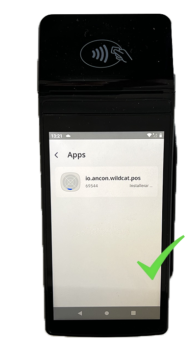Starta upp Ancon POS appen i BLAST (Adyen S1F2)