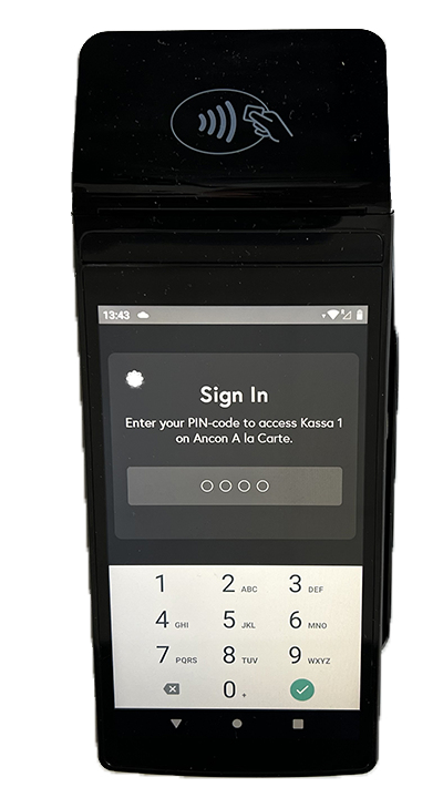 Starta upp Ancon POS appen i BLAST (Adyen S1F2)