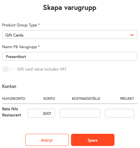 Kom igång med Gift Cards (Presentkort)